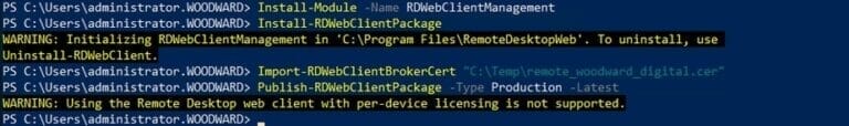 How to Install HTML 5 Web Client for Microsoft RDS Server - Woodward ...